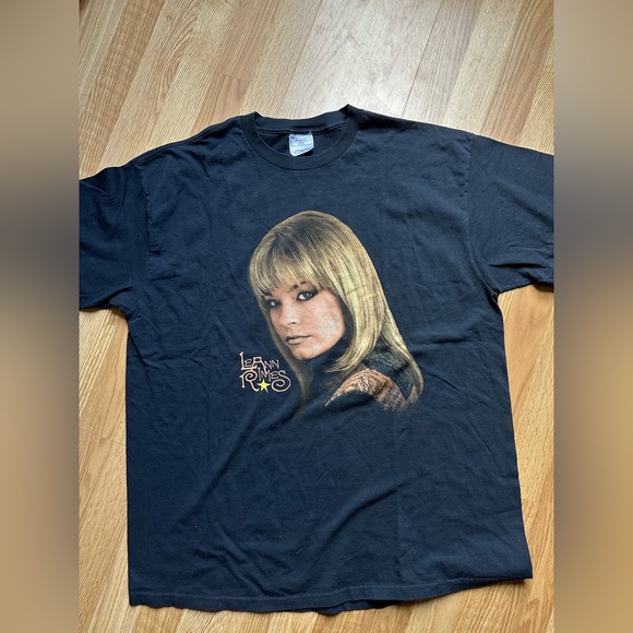 Shirts | Vintage Xl Faded Black 1998 Leann Rimes Tour Tshirt | Poshmark